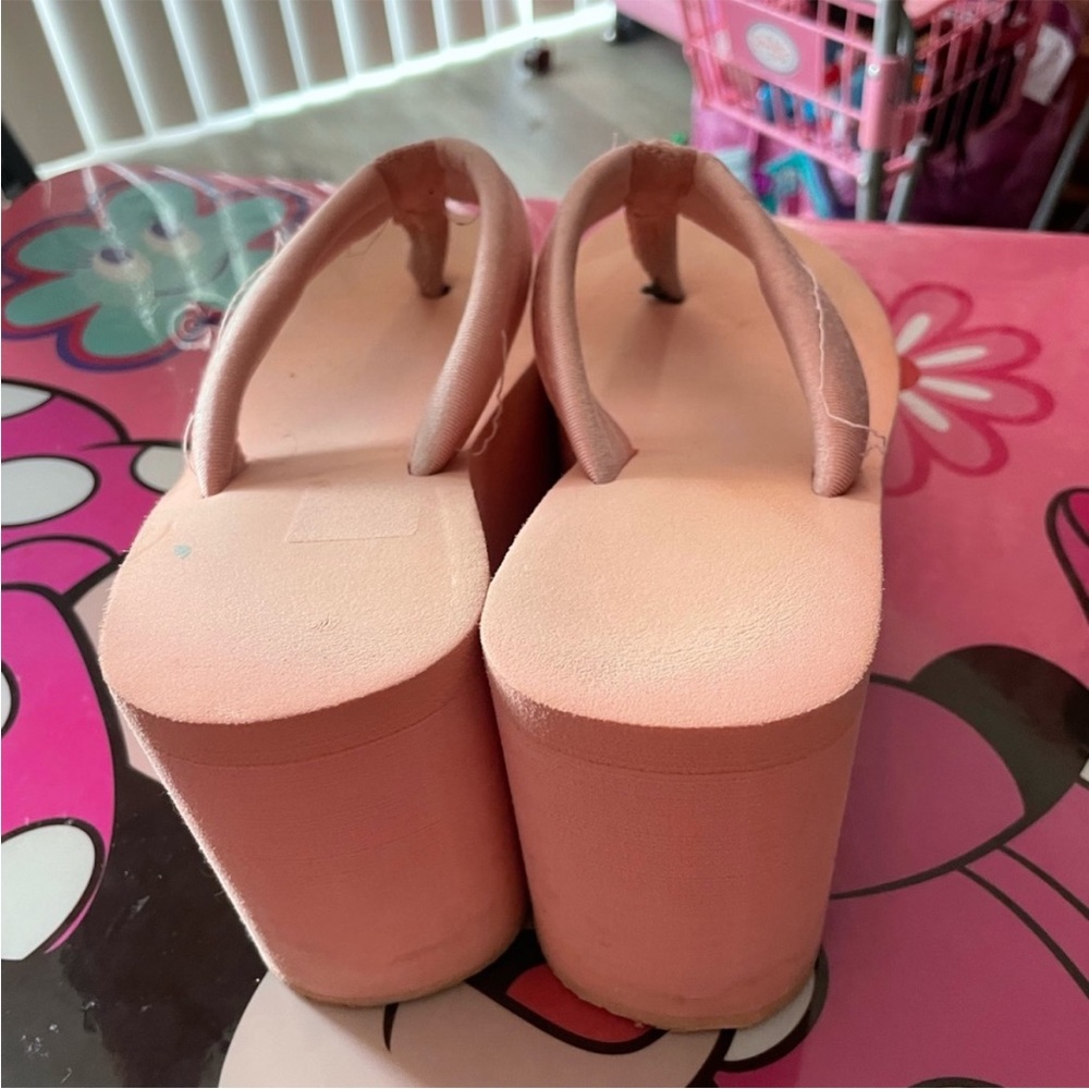 Vintage Barbie Thong Platform Wedge Sandals - Gem